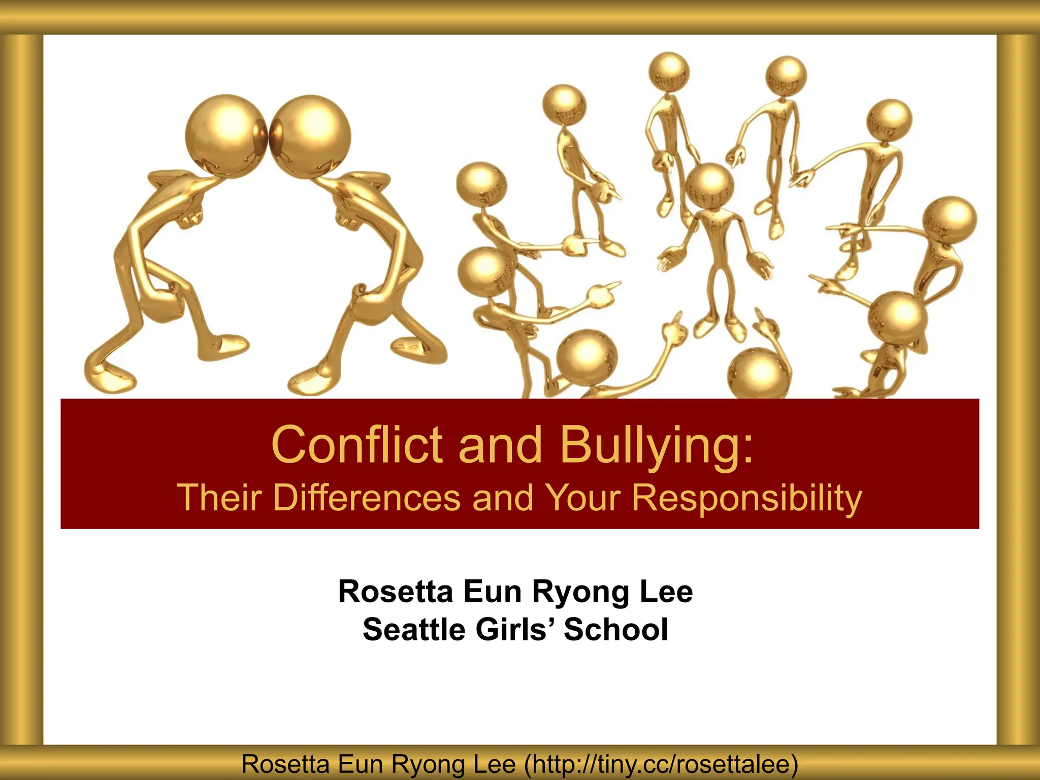 Conflict and Bullying: Their Differences and Your Responsibility | PPTX