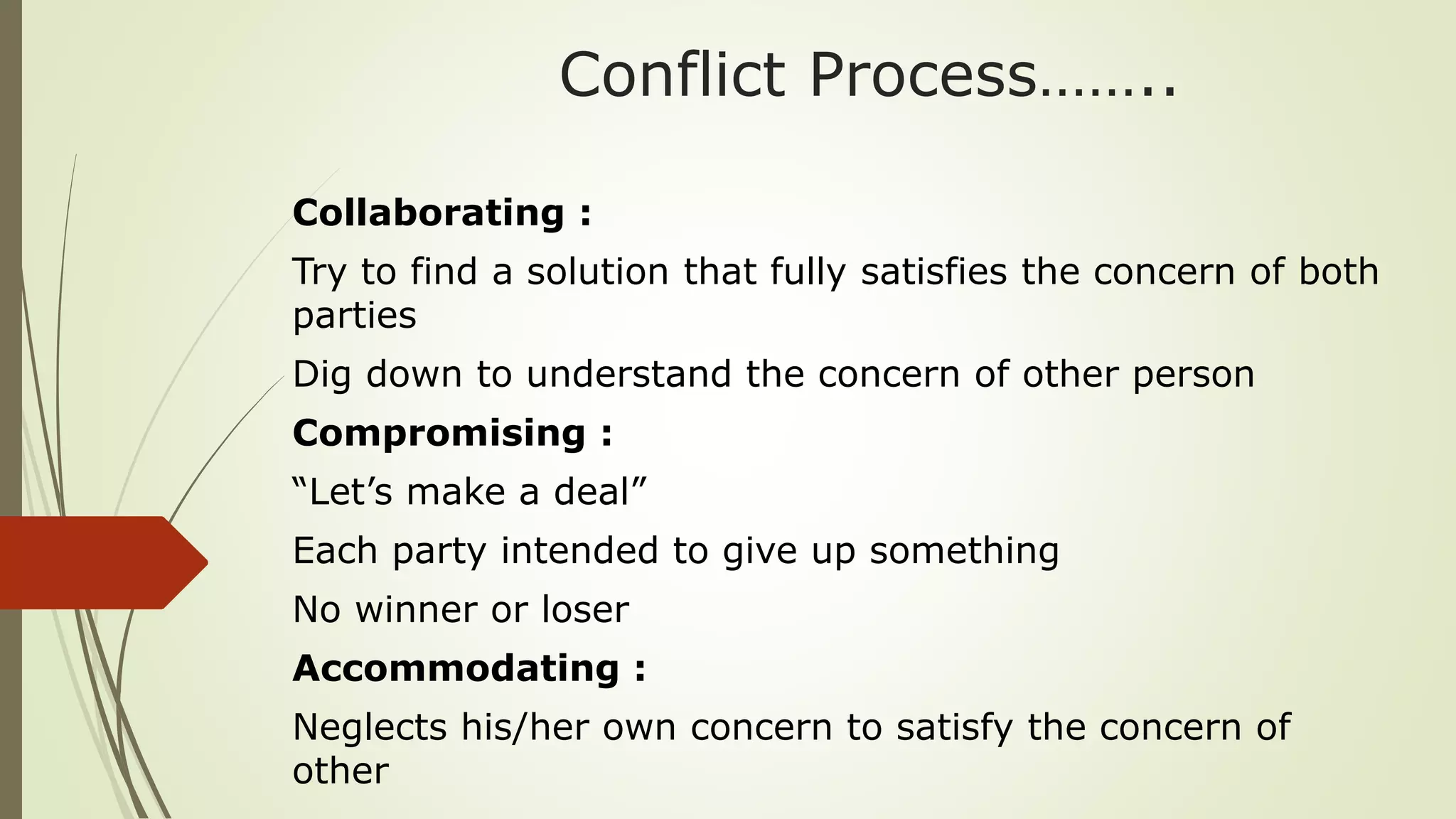 Conflict and management presentation | PPTX