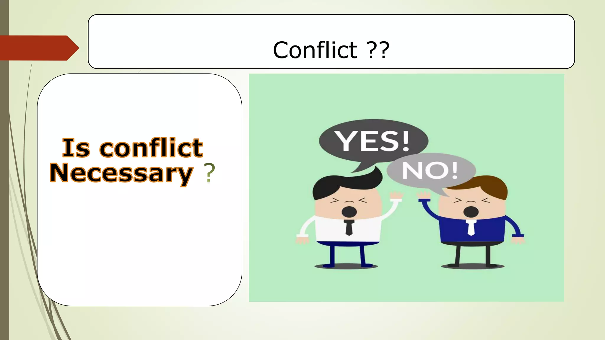 Conflict and management presentation | PPTX