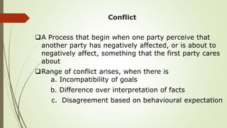 Conflict and management presentation | PPT