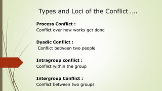 Conflict and management presentation | PPTX