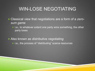 Conflict and negotiations | PPTX