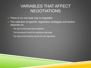 Conflict and negotiations | PPTX