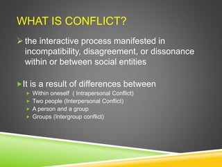 Conflict and negotiations | PPTX