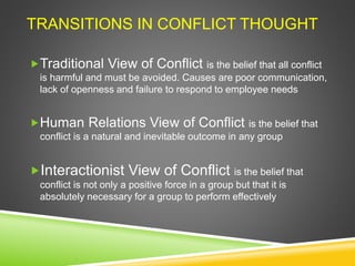 Conflict and negotiations | PPTX