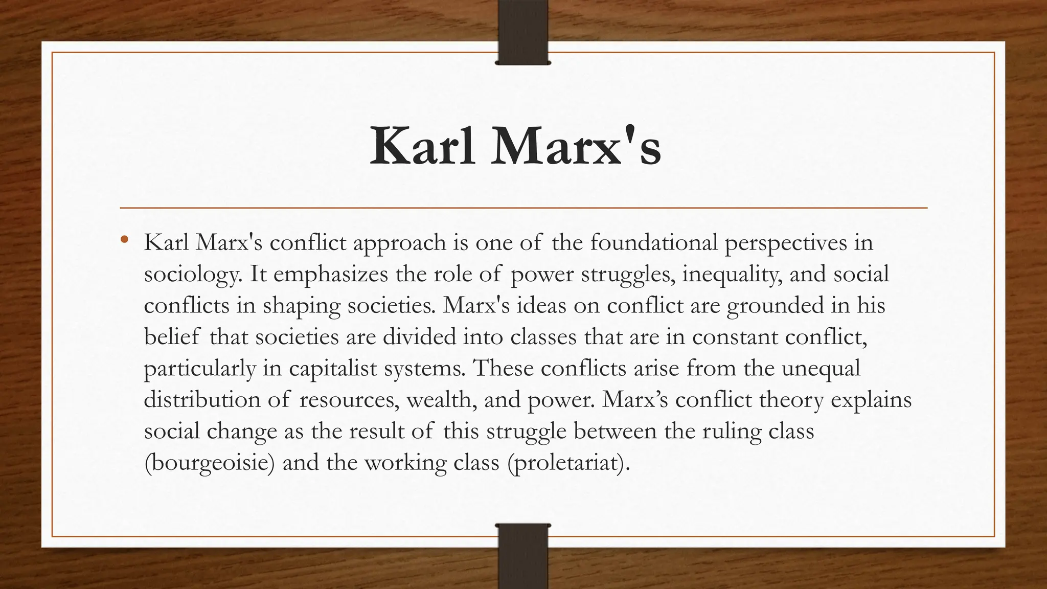 Conflict Approach in sociology with example | PPTX