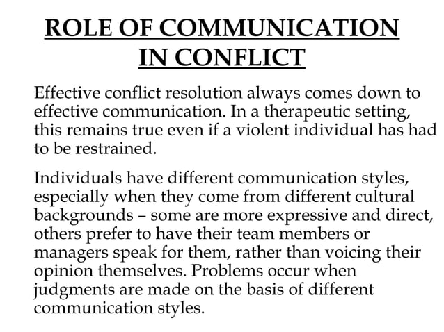 Conflict building measures and roles.ppt