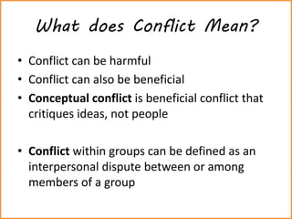 "Conflict & Communication" US 10095: Kent State University | PPTX