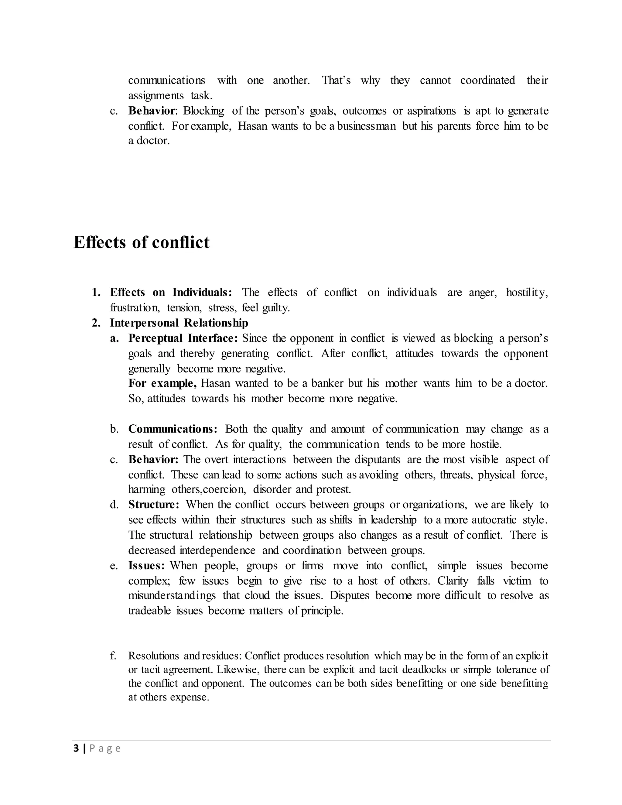 Conflict concept | DOCX