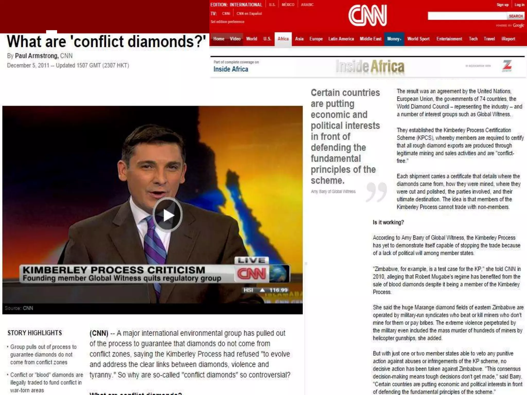 Conflict Diamonds & Kimberley Process | PPTX