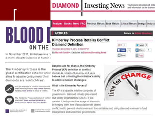 Conflict Diamonds & Kimberley Process | PPTX