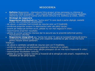 conflictele si negocierea in invatamantul | PPT