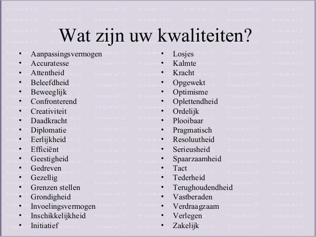 Kwaliteiten En Valkuilen