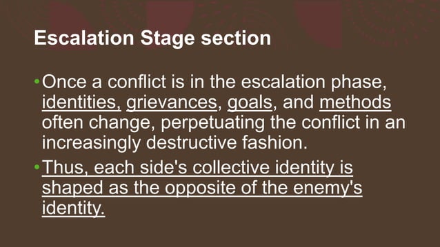 CONFLICT ESCALATION.pptx | War and Conflicts