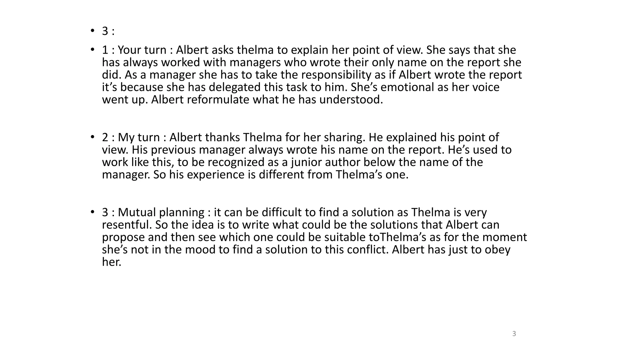 Conflict exercise correction | PPT