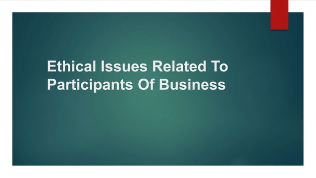 Conflict in business ethics | PPT