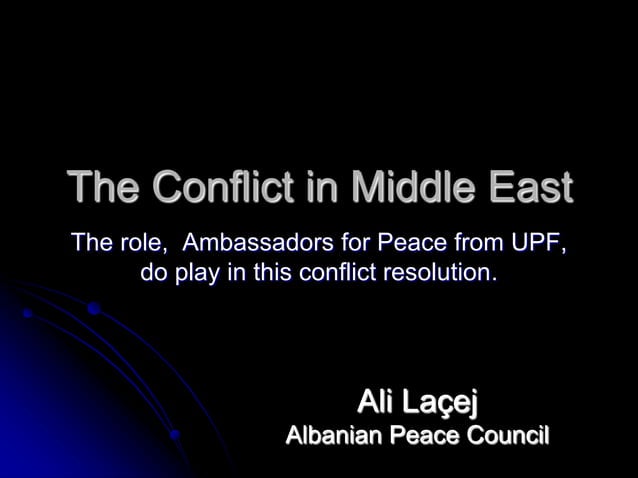 Conflict in middle east | PPT