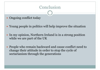 Conflict in northern ireland | PDF