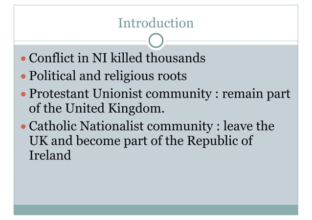 Conflict in northern ireland | PPT