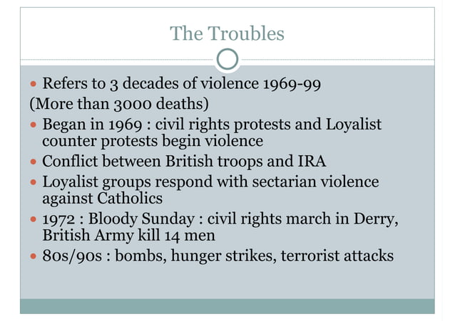 Conflict in northern ireland | PPT