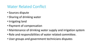 Conflict in using and managing natural resources.pptx | War and Conflicts