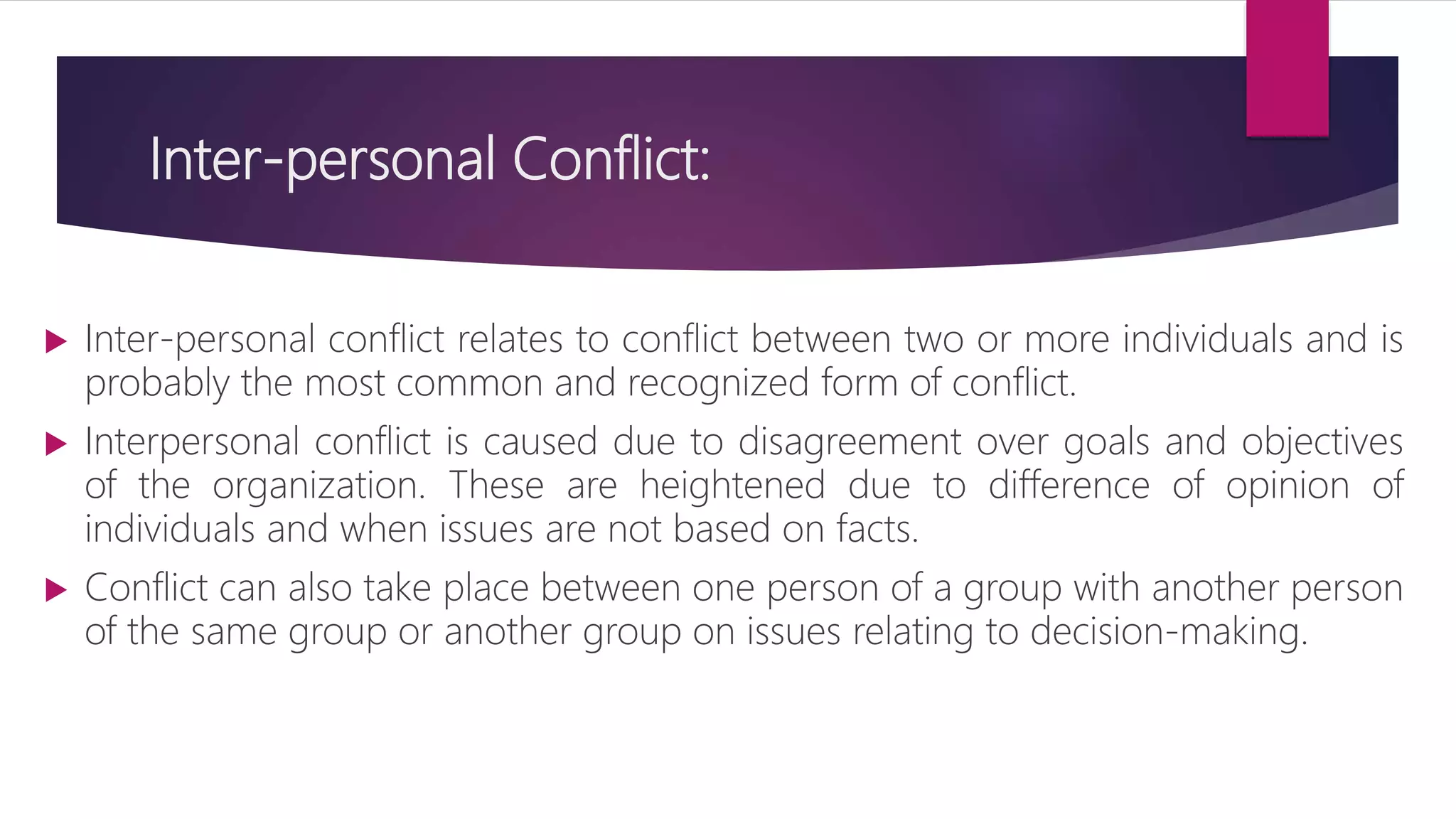Conflict & its types | PPTX