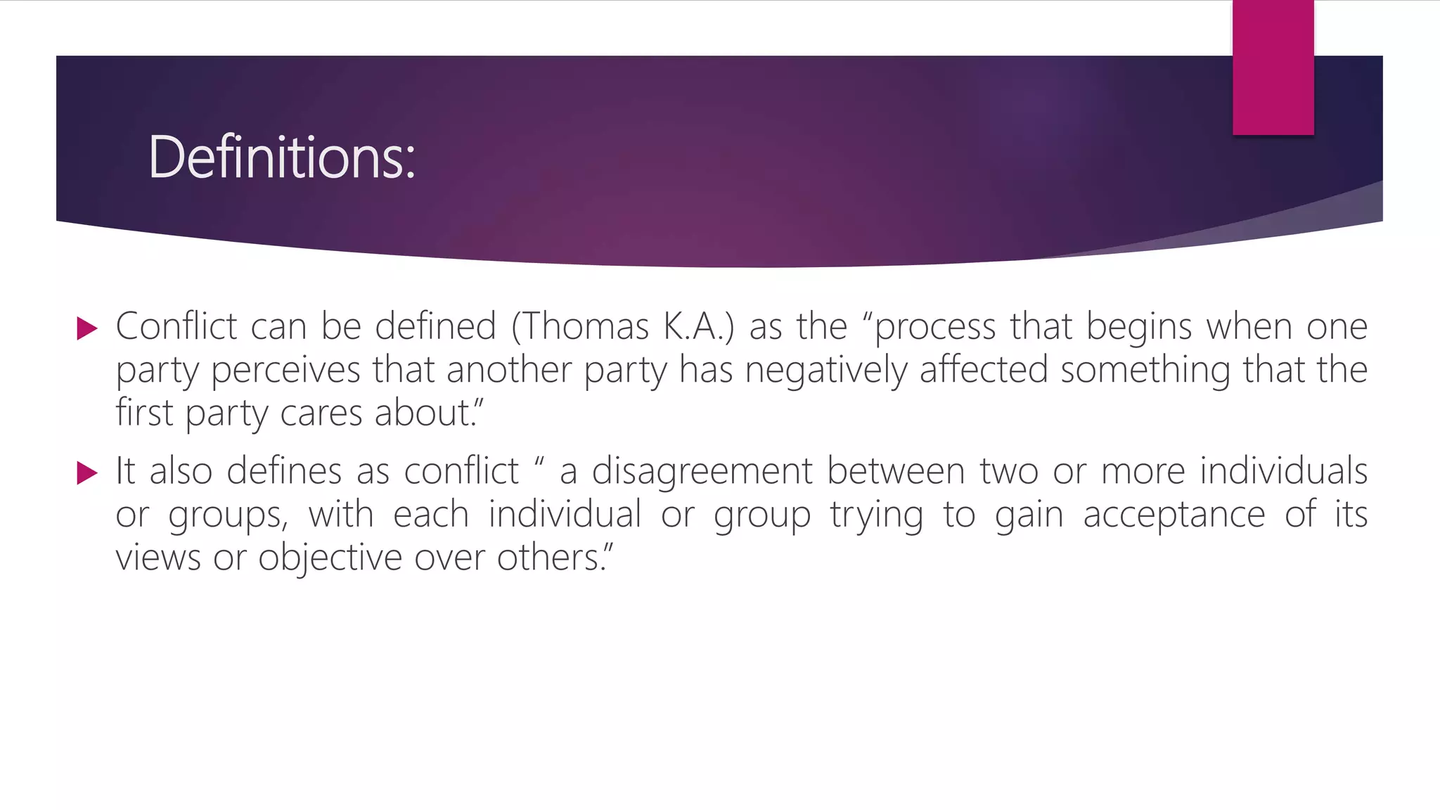 Conflict & its types | PPTX