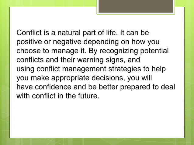 Conflict management | PPT