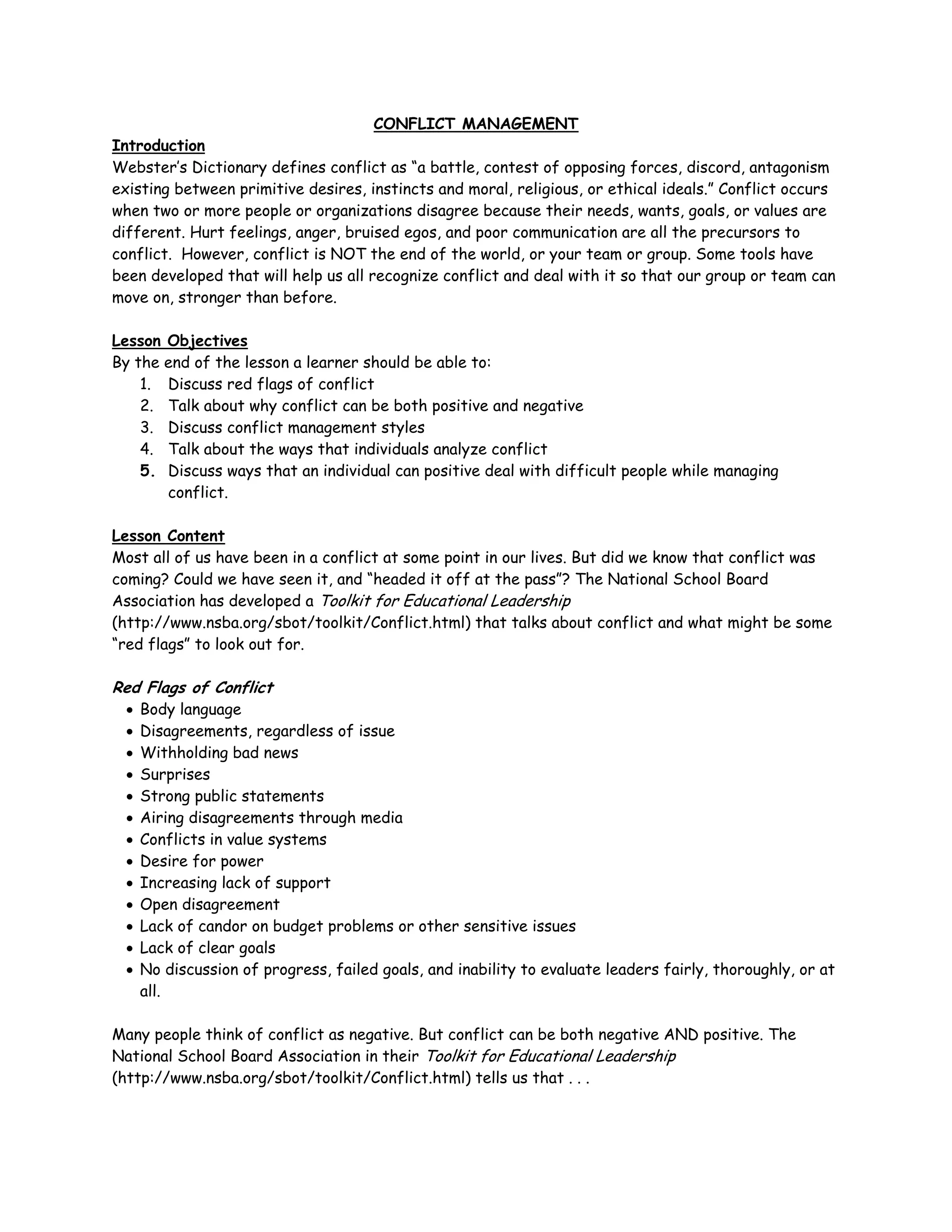 Conflictmanagement | PDF