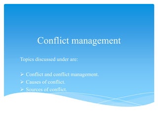 Conflict management | PPT