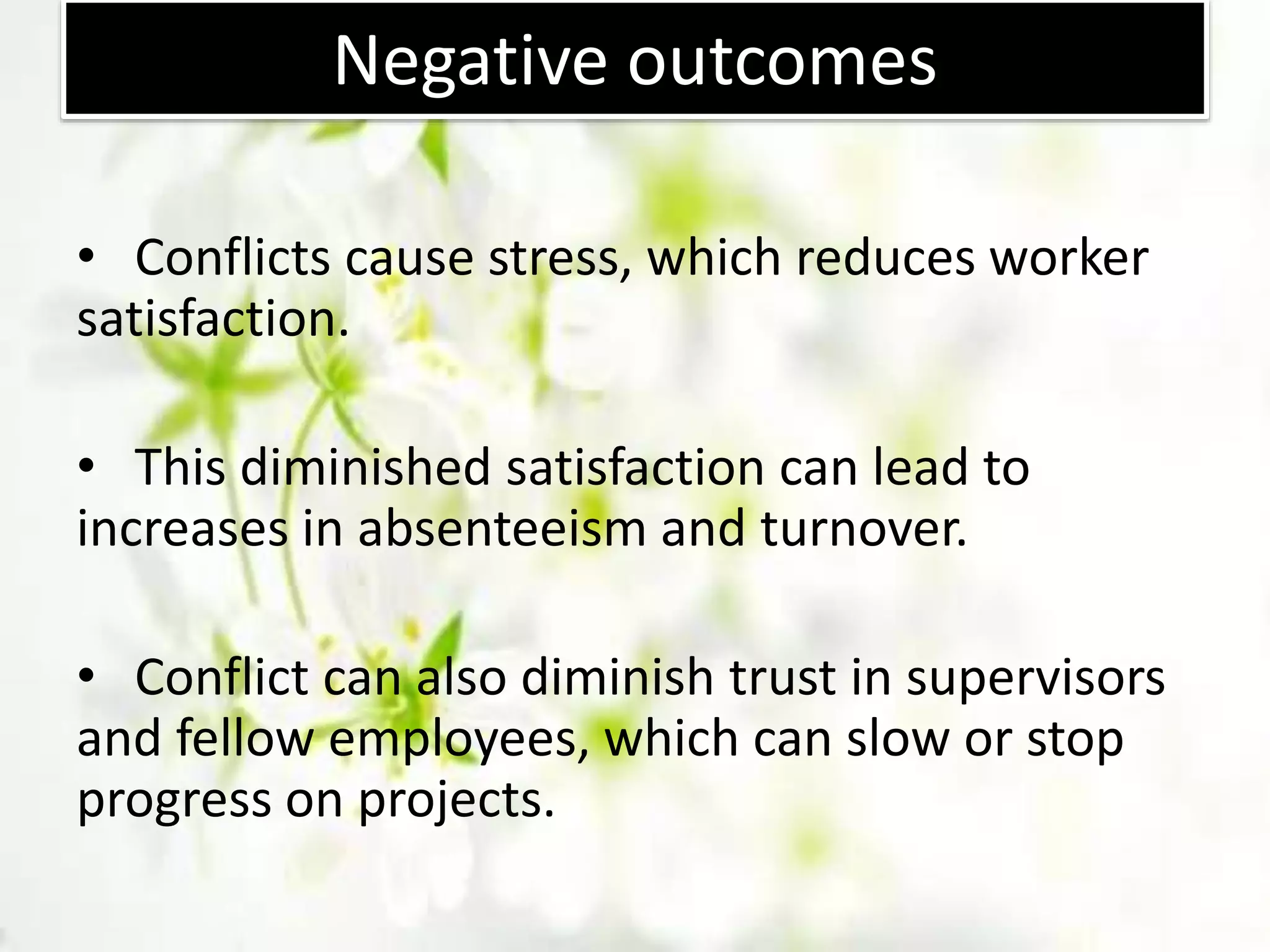 Managing team and organizational conflict | PPTX