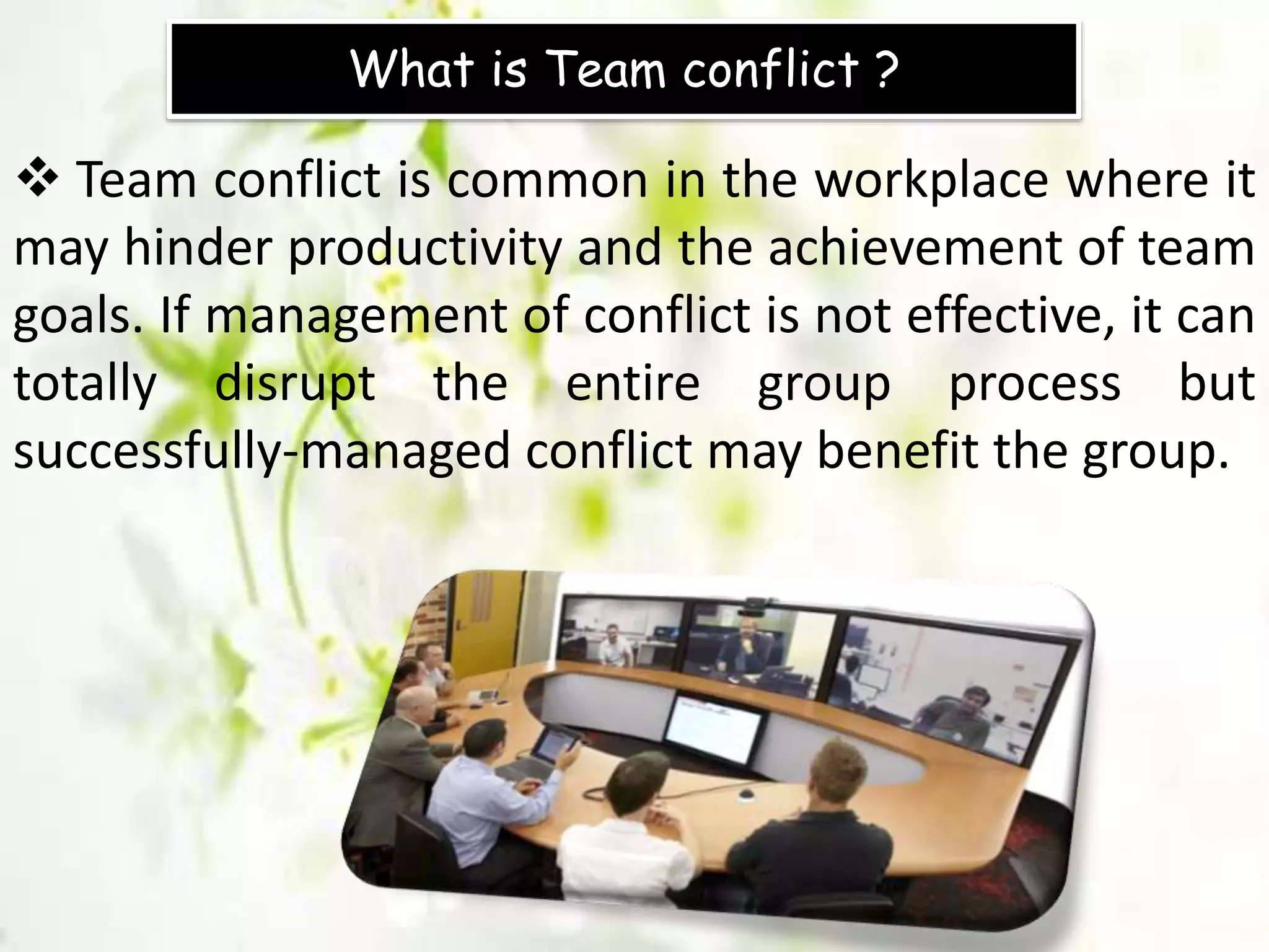 Managing team and organizational conflict | PPTX