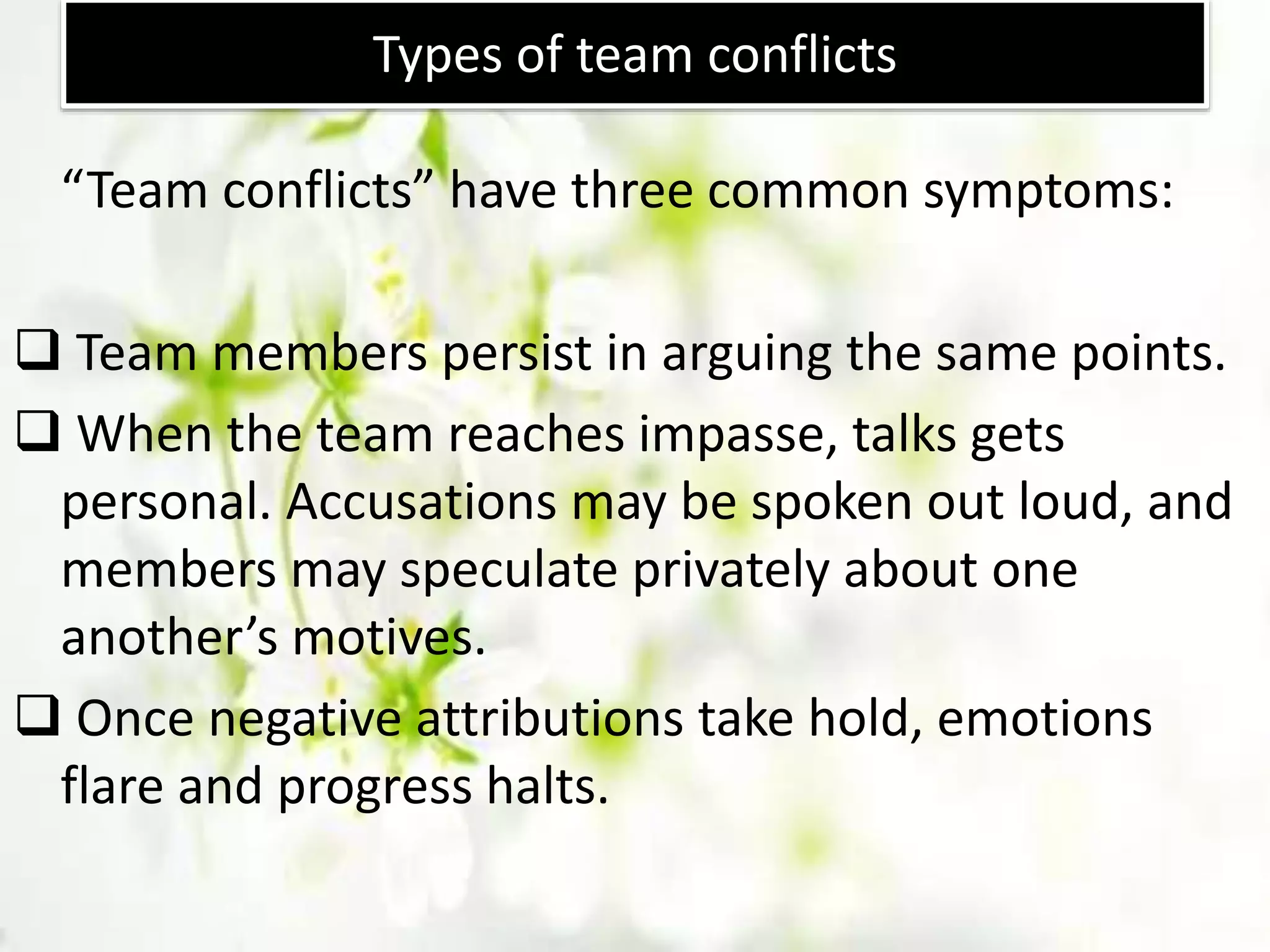 Managing team and organizational conflict | PPTX
