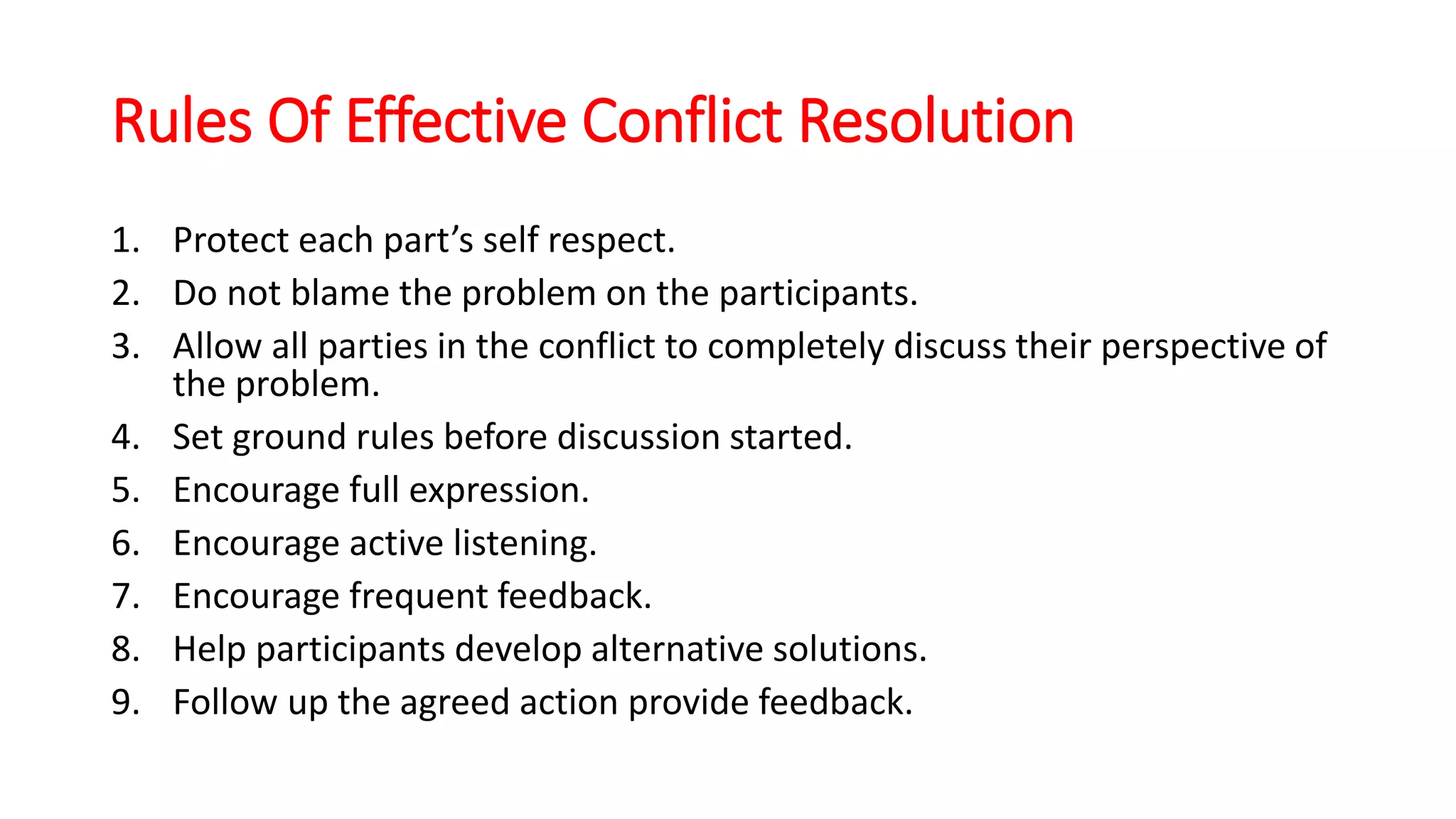 Conflict management | PPTX