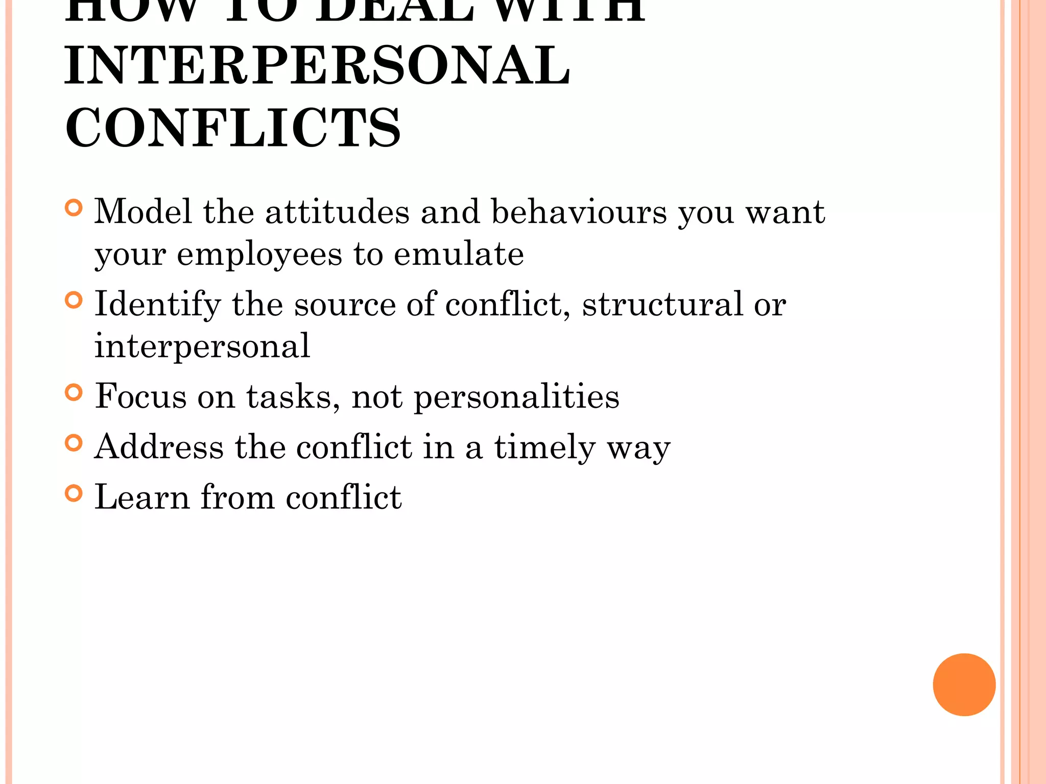 Conflict management in an organization | PPT