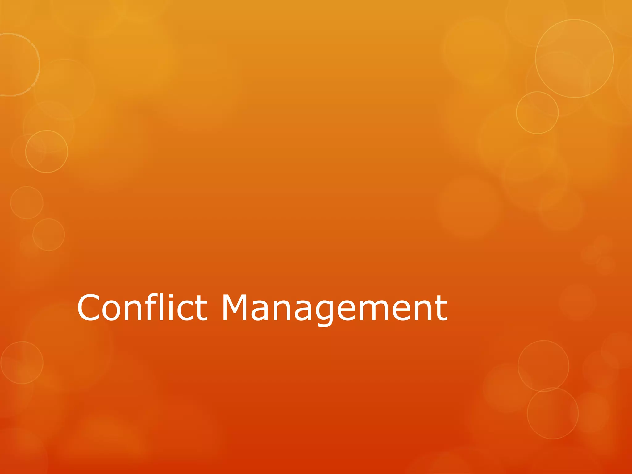 Conflict management 2 | PPT