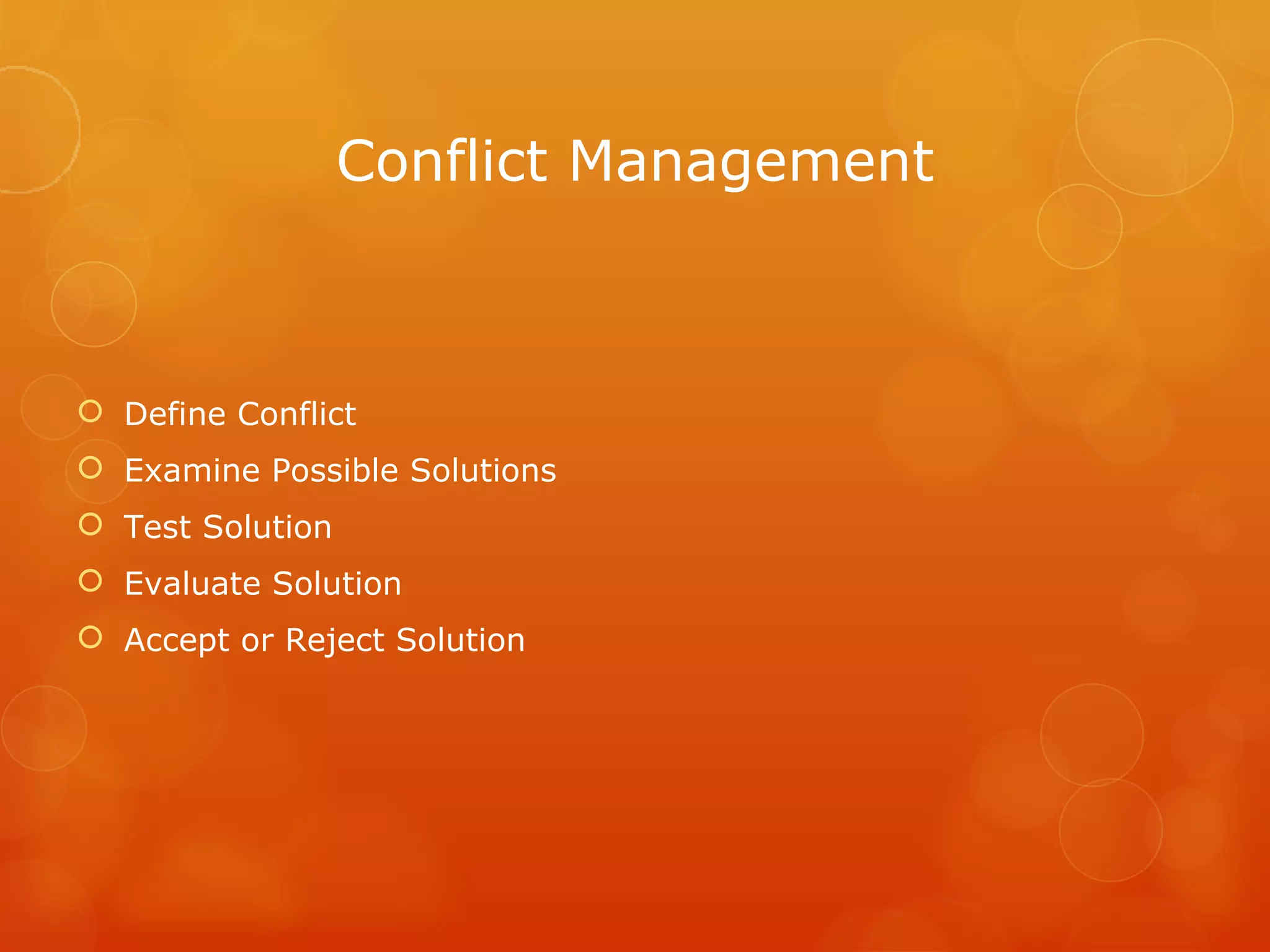 Conflict management 2 | PPT