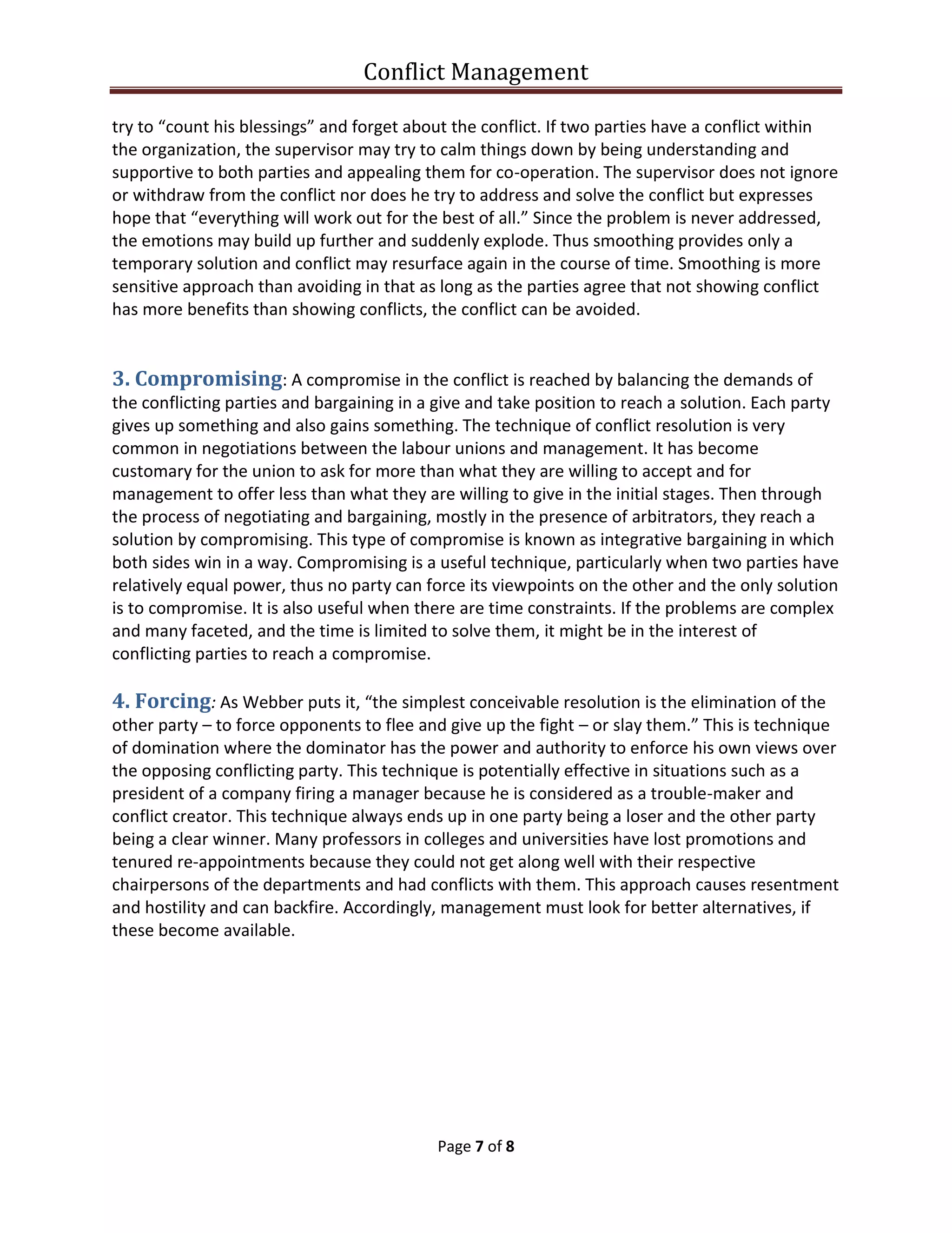 Conflict management | PDF