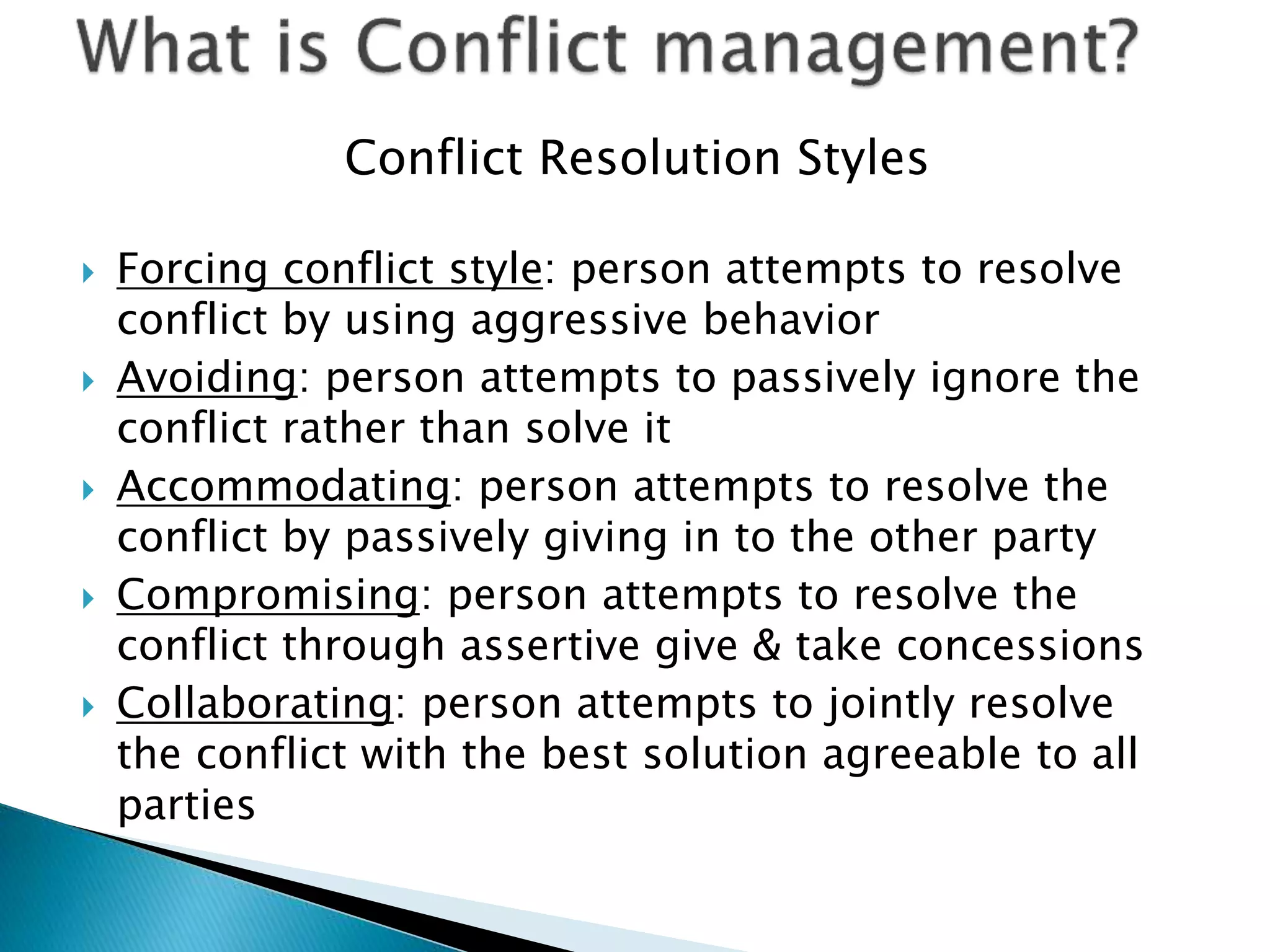 Conflict management | PPTX