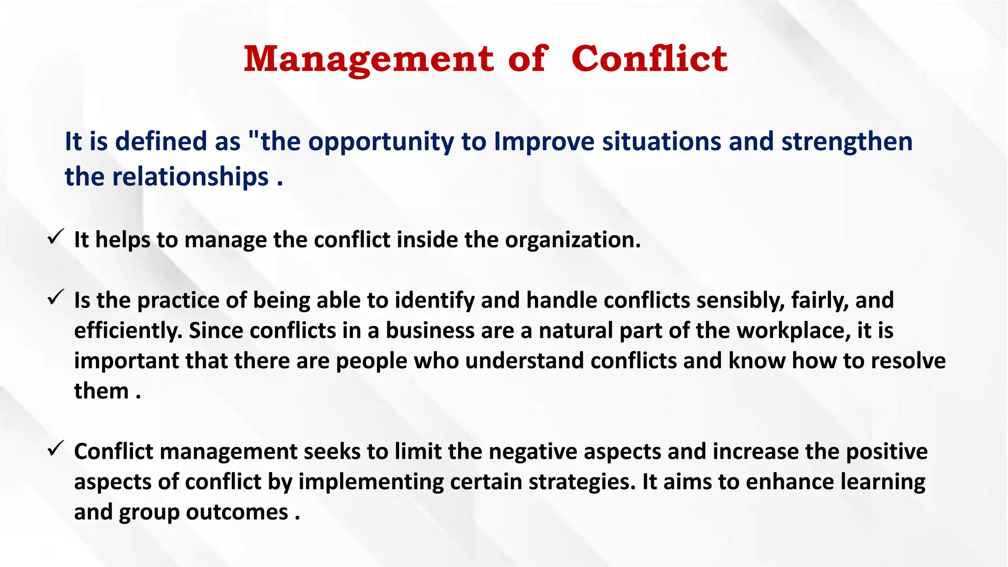 Conflict Management | PPTX