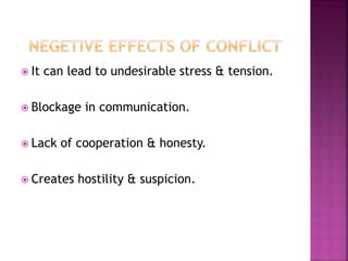 CONFLICT MANAGEMENT IN OB | PPTX