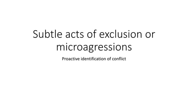 AI Team Culture- Identify subtle acts of micro aggressions | PPTX