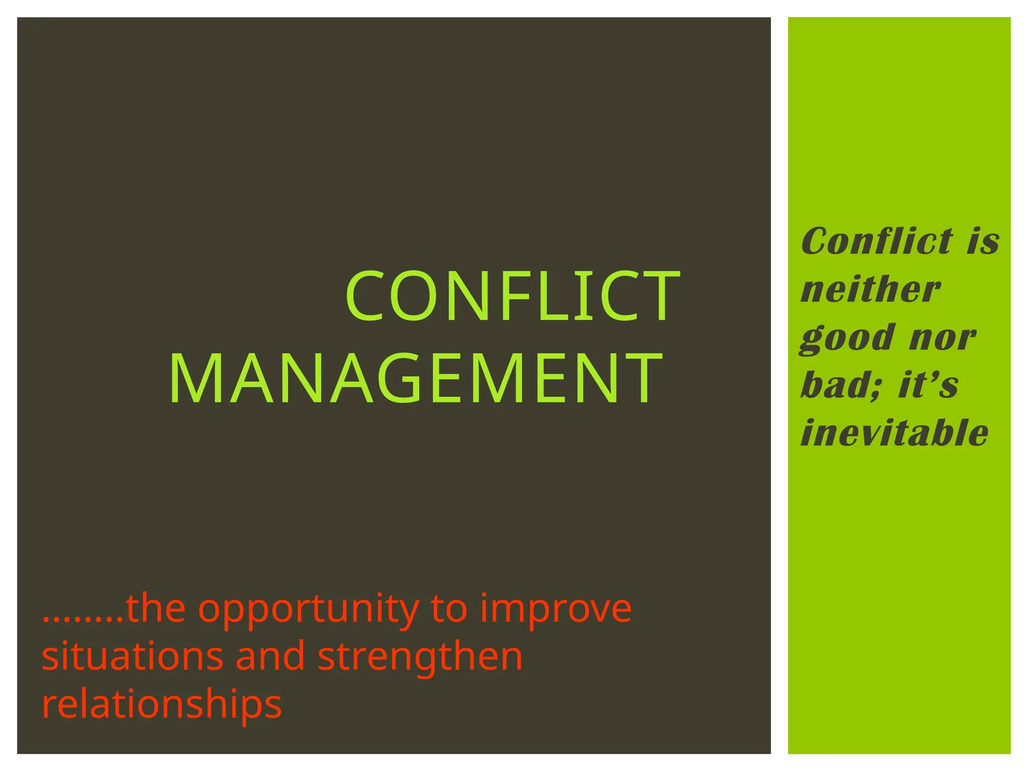 Conflict Management. pptx | PPTX