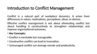 Conflict Management Conflict Management | PPTX