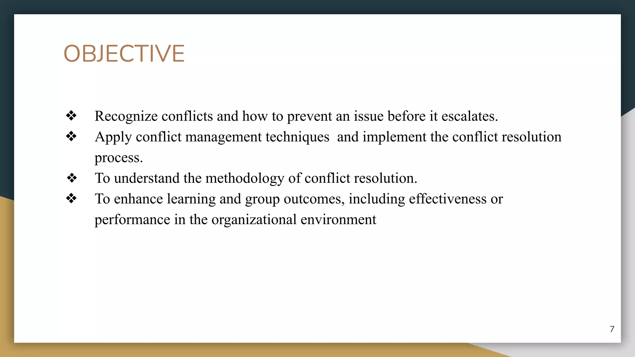Conflict management: Issues, Challenges & Opportunities | PPT