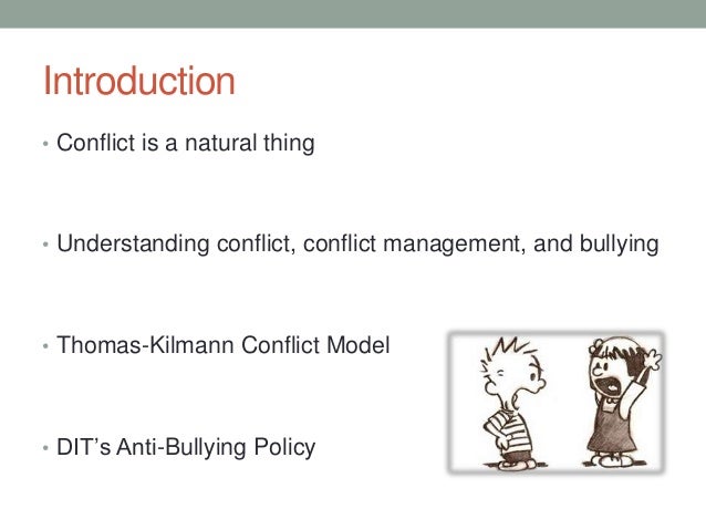Conflict management and bullying