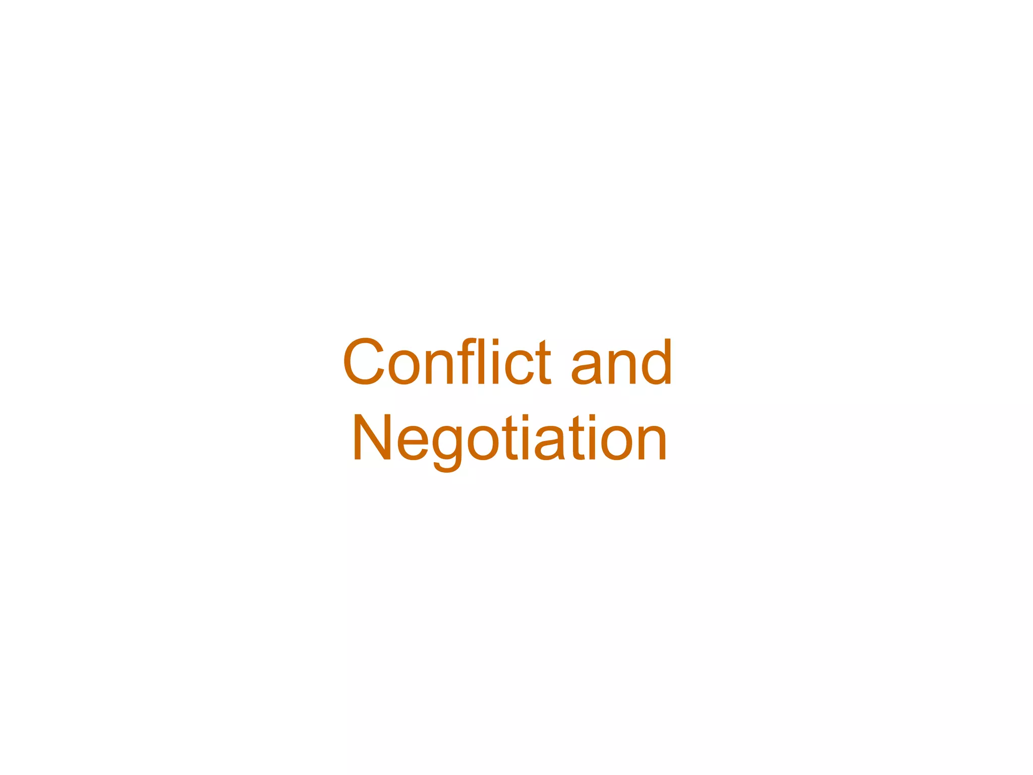Conflict management and negotiation | PPT