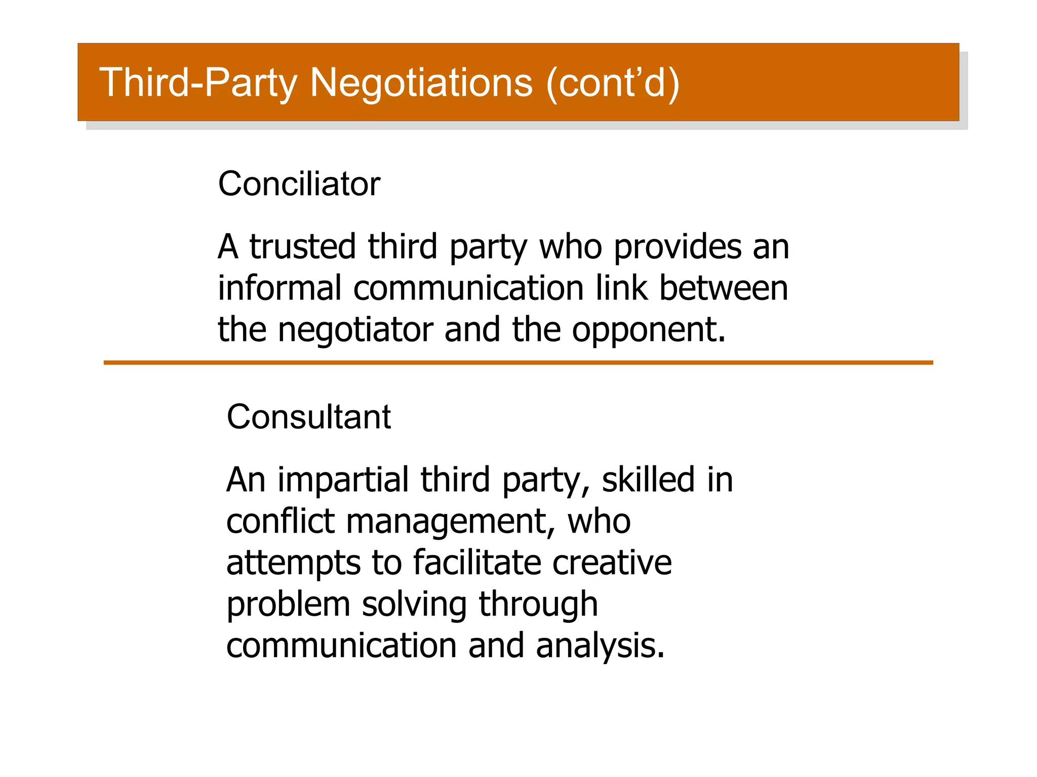 Conflict management and negotiation | PPT