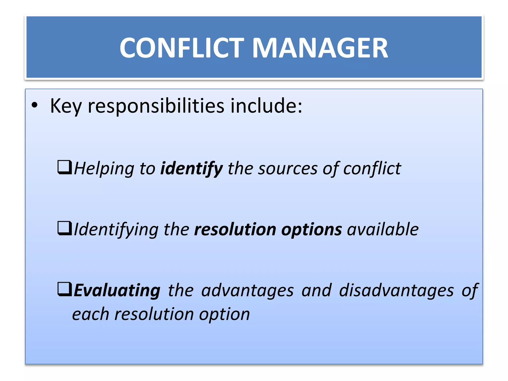 Conflict management and resolution | PPTX