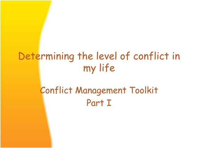 Conflict Management a simple tool kit.ppt | Free Download